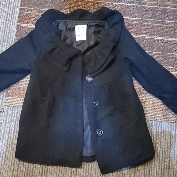 Old Navy | Jackets & Coats | Cute Girls Old Navy Ruffled Collar Peacoat ...